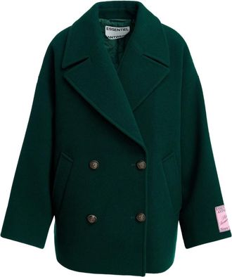 Essentiel Kidney Zweireihiger Mantel - - Coats - Damen - Gr&uuml;n - S