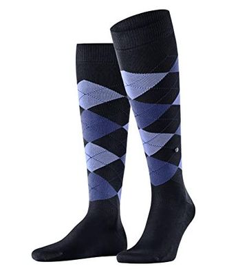 Burlington Manchester M Kh coton fantaisie 1 paire, Chaussettes longues Homme, Bleu Marine 6120, 40-46