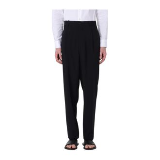 Giorgio Armani Homme, Pantalons, Bleu, Taille: M Pleated Pantalons Relaxed Fit