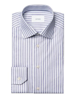 Eton Gestreiftes Twill-Hemd aus langstapeliger &auml;gyptischer Baumwolle, Contemporary in