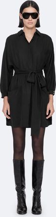 AllSaints Noora Kleid in verwaschenem Schwarz