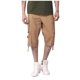 Generic Short pour homme r&eacute;tro avec poche cordon de serrage - Coupe droite - V&ecirc;tement de travail d&eacute;contract&eacute; - Pantalon de travail - Jogging, kaki, 42