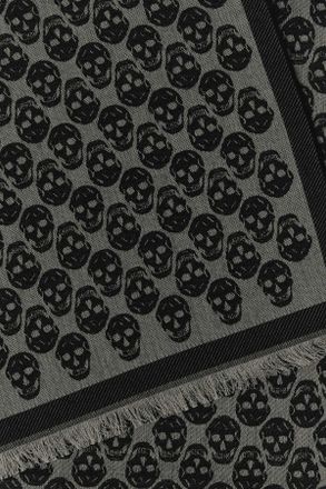 Alexander McQueen Greyblk Exterior: Wool Cotton Silk Sciarpe E Foulard Scarfs