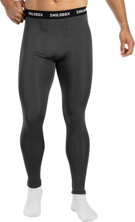 Smilodox Kompressionshose Herren Zeyn, Lange enganliegende Sport Tights mit elastischem Bund & Logo, Gym Hose mit glatter Oberfl&auml;che, Base Layer f&uuml;r Training, 