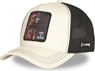 Capslab Fire and Blood Dragon Game of Thrones Beige Noir Casquette de Camionneur Réglable
