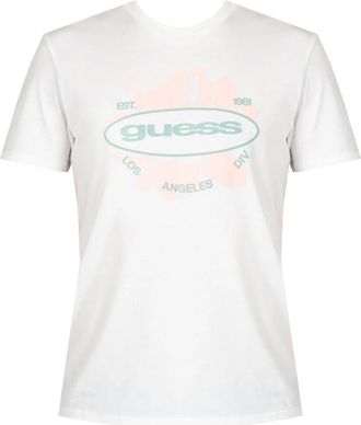 Guess LA Logo T-Shirt - Homme - Tops - Blanc - Taille: M