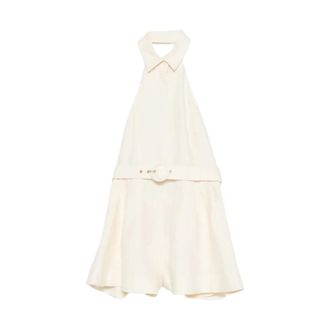 Zimmermann Femme, Combinaisons et Ensembles, Blanc, Taille: 40 FR Halter Belted Playsuit