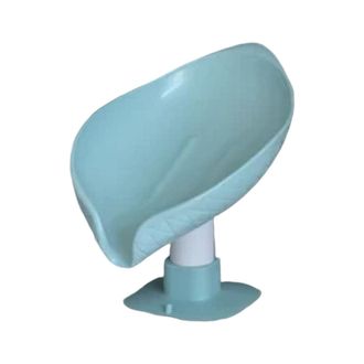 Generic Seifenschale in Blattform, selbstentleerend, mit Ablauf und Saugnapf, Seifenhalter f&uuml;r Arbeitsplattenzubeh&ouml;r (gr&uuml;n)