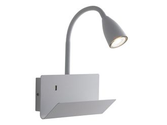 Luce Design Lesewandleuchte GULP mit flexiblem Leuchtenkopf und USB-Ladeanschluss, Nachttischtleuchte, Bettleuchte, elegant und modern