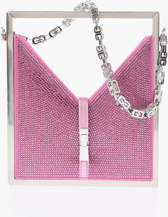 Givenchy Mini Leather Handbag with All-Over Strass size Unica