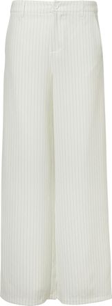 QS by s.Oliver Nadelstreifen-Hose mit weitem Bein
