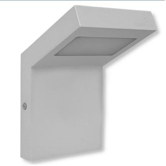 Trade Shop Trade Shop - LAMPADA APPLIQUE LED DA GIARDINO 10W IP54 LAMPIONE BOLLARD DA MURO LUCE 4000K 954WA-H160 - Wei&szlig;