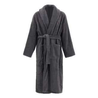 Polo Ralph Lauren Peignoir en &eacute;ponge Pony - Homme - V&ecirc;tements de nuit et de d&eacute;tente - Gris - Taille: 2Xs/Xs
