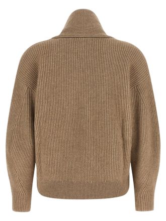 Brunello Cucinelli English Rib Cashmere Sweater - Beige