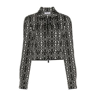 Max Mara Jacke mit Monogramm-Muster - - Jackets - Damen - Mehrfarbig - XS