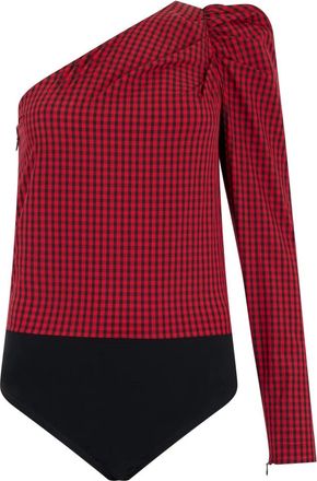 Red Valentino Femme, Tops, Rouge, Taille: 38 FR Body asym&eacute;trique moderne rouge et noir