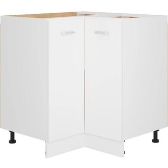vidaXL Eckunterschrank Wei&szlig; 75,5x75,5x81,5 cm Holzwerkstoff - Vidaxl