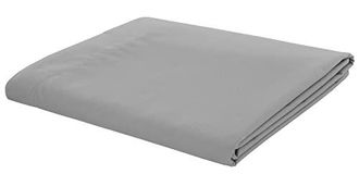 Catherine Lansfield leicht zu bügeln Bettlaken, Perkal Baumwolle Polyester, grau, Single Flat Sheet