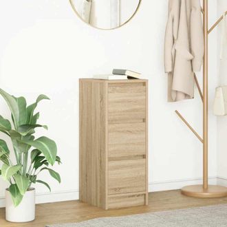 vidaXL Buffet ch&ecirc;ne sonoma 29,5x34x76 cm bois ding&eacute;nierie Vidaxl