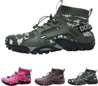 Generic Chaussures à enfiler en maille pour homme - Chaussures montantes respirantes - Imprimé camouflage - Baskets dextérieur avec pied sécurisé - Baskets de
