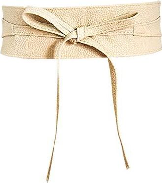 Generic Ceinture Elastique - Ceinture large pour femme en similicuir &eacute;l&eacute;gante accessoire mode noeud d&eacute;coratif polyvalente pour tenue vestimentaire