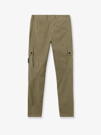 Stone Island Mens Cotton-Blend Cargo Trousers Green