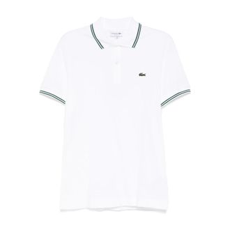 Lacoste Off-White Polo Shirt mit Akzent - - Tops - Herren - Wei&szlig; - S