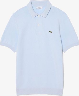 Lacoste Softes Strick-Poloshirt mit kleinem Krokodil-Aufn&auml;her, Classic Fit in