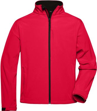 James & Nicholson Herren Softshell Jacke - Klassische Softshelljacke mit TPU Membran | Farbe: red | Gr&ouml;sse: XXL