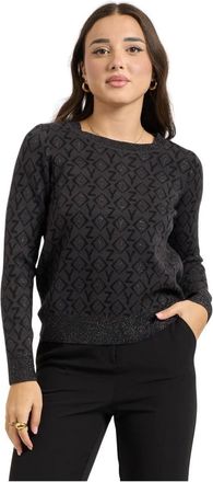 Yes-Zee YES Zee, Femme, Pulls, Noir, Taille: 38 FR Tricot &agrave; col rond