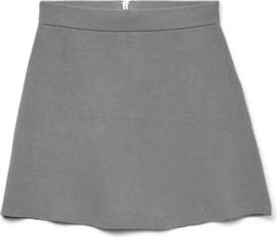Vero Moda Skater Skirt Vmsaba Nw GA Noos Jupe Patineuse, Mélange de Gris Moyen, L Femmes