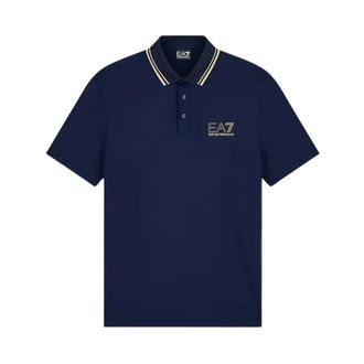 Emporio Armani Polo Premium Label - - Tops - Herren - Blau - 2XL