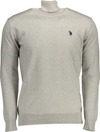 U.S.Polo Association U.s. Polo Assn., Homme, Pulls, Gris, Taille: XL Pull col montant manches longues brod&eacute;