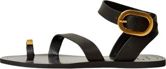 Cesare Gaspari Femme, Chaussures, Noir, Taille: 39 EU Sandales Plates Paula