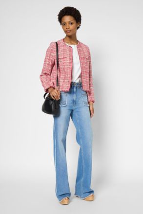 Gerard Darel Veste en tweed et lurex - ROSARA - Rouge