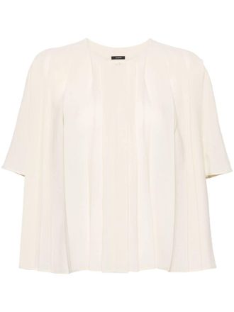 Joseph blouse plissée Bouloi à design sans col - Tons neutres
