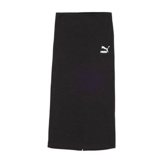 Puma Puma, Femme, Jupes, Noir, Taille: W26 Cotton Blend Elasticated Waist Skirt