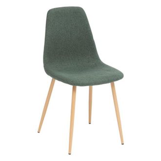 Atmosphera Lot de 2 chaises style Vintage Marylin pieds m&eacute;tal imitation h&ecirc;tre Atmosphera - Couleur: C&egrave;dre