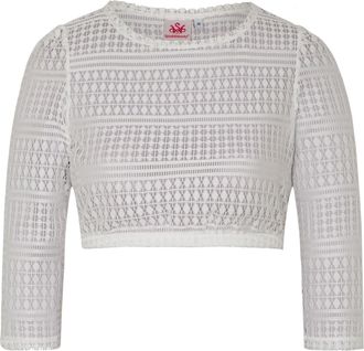 Spieth & Wensky Damen Dirndlbluse mit 3/4 Arm, Elster (431820-1189), Größe:38, Farbe:Offweiß (4506)