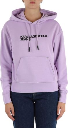 Karl Lagerfeld Regular Logo Hoodie, Lavendula, XS