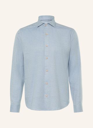 Eton Flanellhemd Slim Fit blau