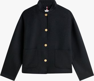 Tommy Hilfiger Veste courte &agrave; col montant en laine m&eacute;lang&eacute;e