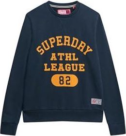 Superdry Sweat-shirt Athletic pour homme avec imprimé, Bleu marine foncé, 3XL