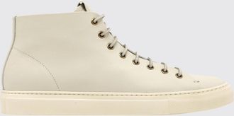 Buttero Sneakers montantes &agrave; lacets en cuir avec logo ton sur ton