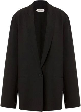 Alberta Ferretti Femme, Vestes, Noir, Taille: 42 FR Veste Oversize en Cady Stretch