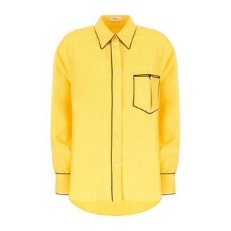 Bally Femme, Blouses et Chemises, Jaune, Taille: 38 FR Silk Shirt