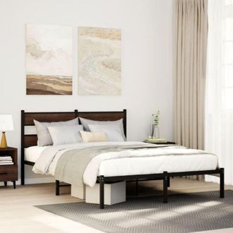 vidaXL Cadre de lit sans matelas avec t&ecirc;te de lit 140x190 cm Vidaxl