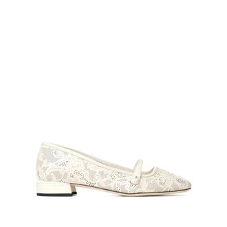Jimmy Choo London Elisa Ballerina - - Shoes - Damen - Beige - 39 1/2 EU