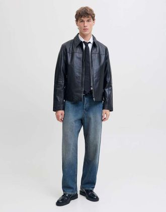 Jack & Jones Weit geschnittene Jeans aus blauem Denim