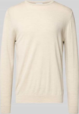 Profuomo Pullover aus Merinowolle mit Rundhalsausschnitt